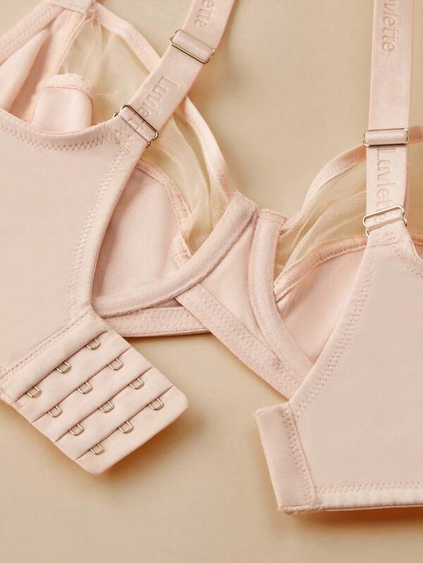 Luvlette Dream Curve Full Coverage Mesh Bra | SHEIN EUQS Luvlette Dream Curve Full Coverage Mesh Bra | SHEIN EUQS