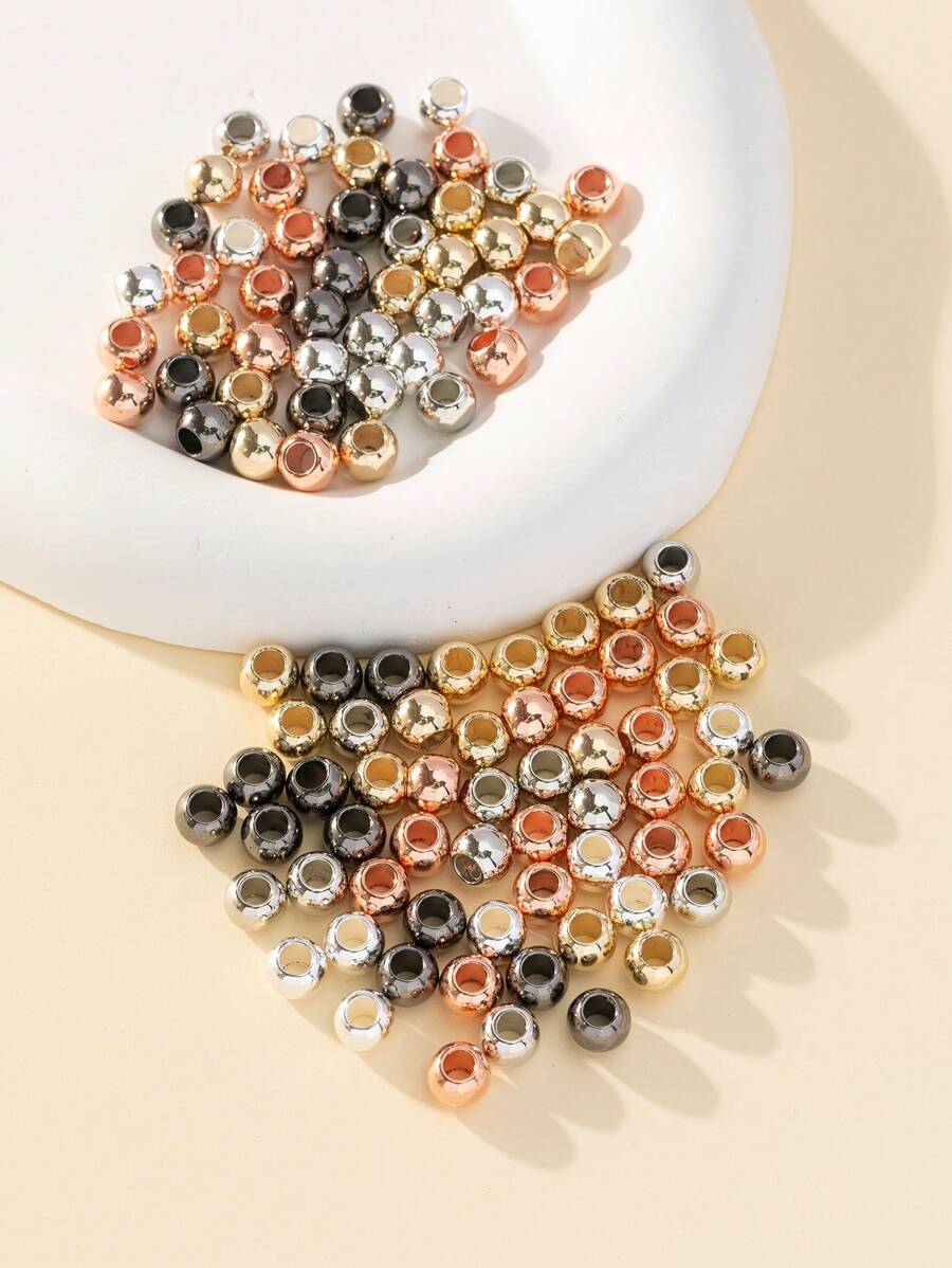 100pcs/pack Plastic Large Hole Beads For Making Bracelets And Necklaces ...