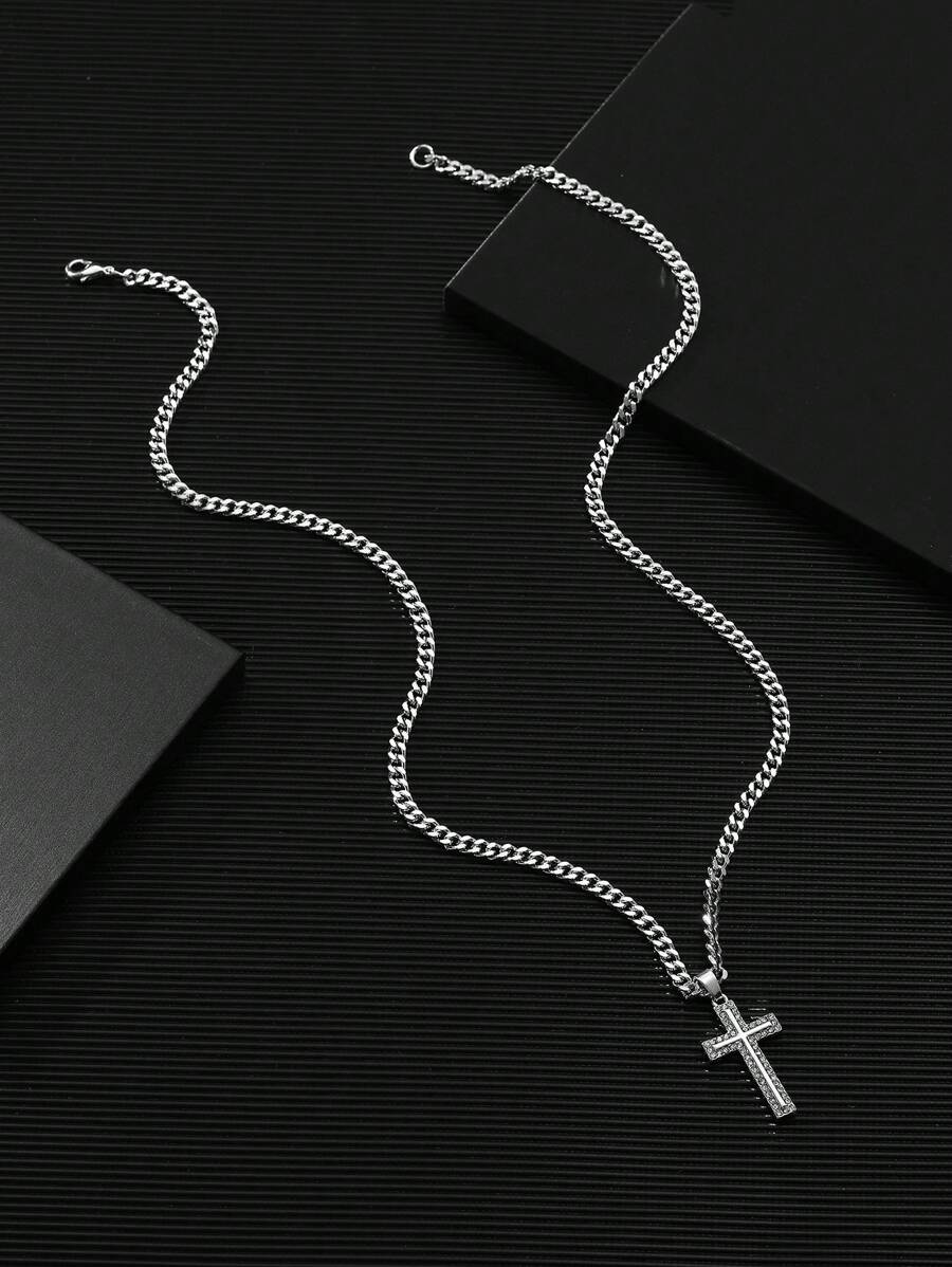 1pc Fashionable European And American Style Hip Hop Cross Pendant ...