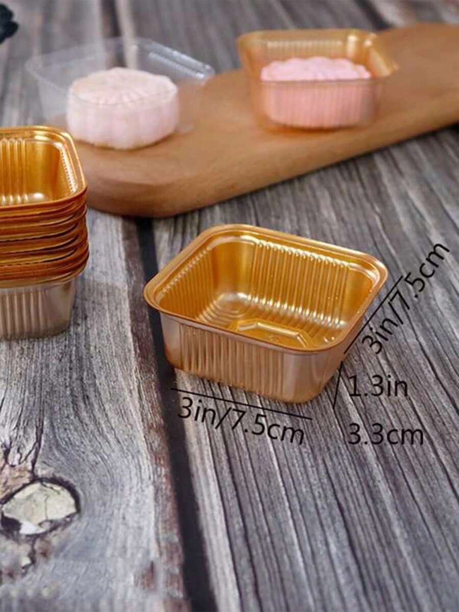 100pcs Random Color Disposable Packaging Box Without Lid, PET Portable ...