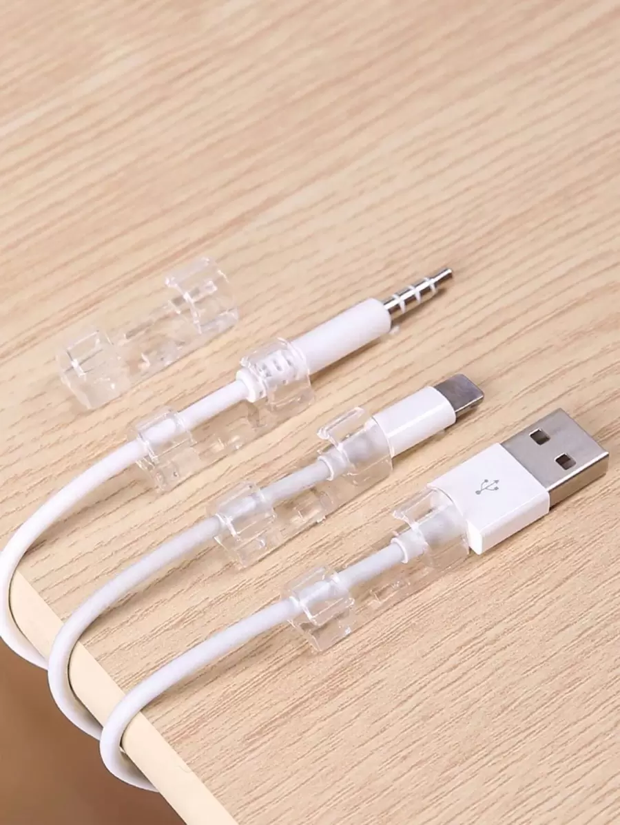 20pcs Clear Cable Management Clips - Adhesive Cable Organizers for TV ...