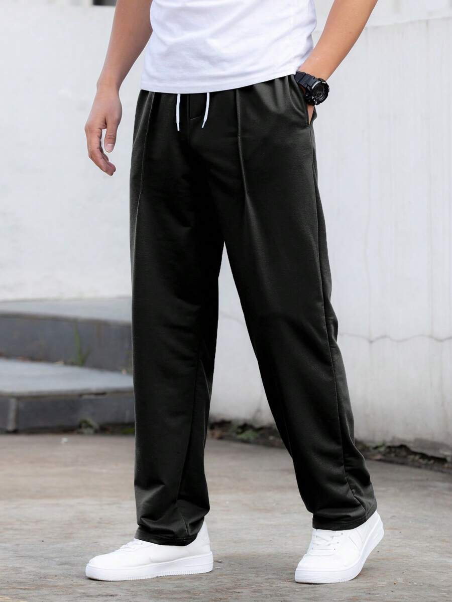 Manfinity Hypemode Loose Mens Solid Color Sweatpants Drawstring Waist