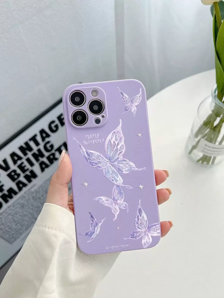 Butterfly Pattern Phone Case | SHEIN USA