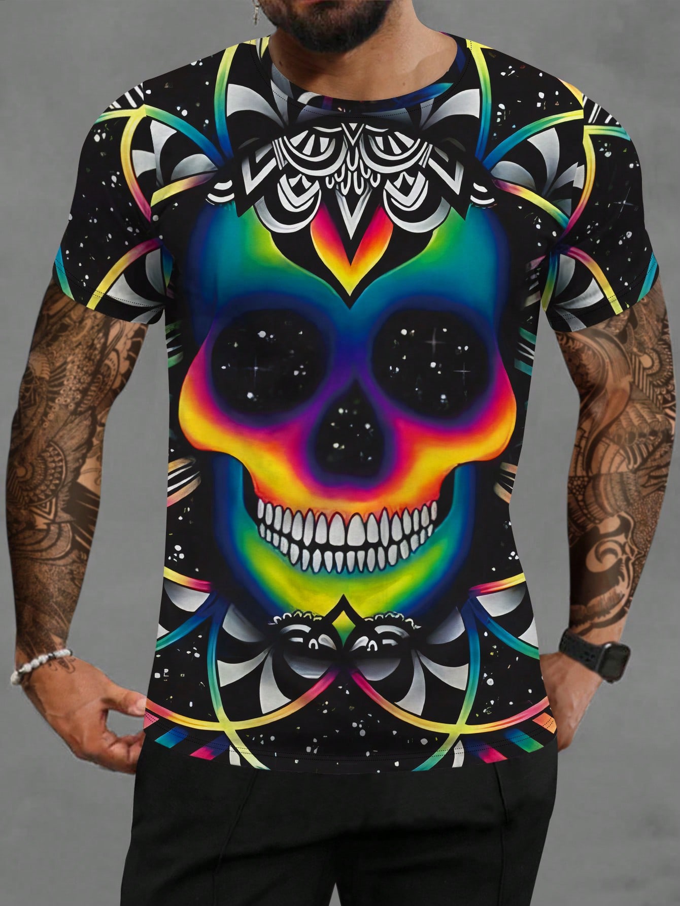 Manfinity LEGND Men 3D Skull Print Tee | SHEIN UK