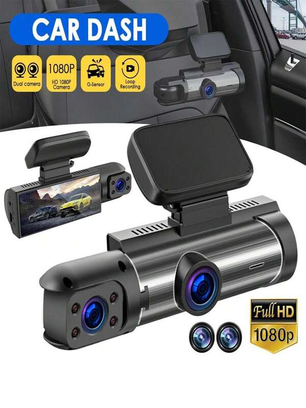 Camara De Seguridad Para Carro ALILYY Dash Cam,3 Channel Dash Cam 4K+720P Dash Cam Front And ...