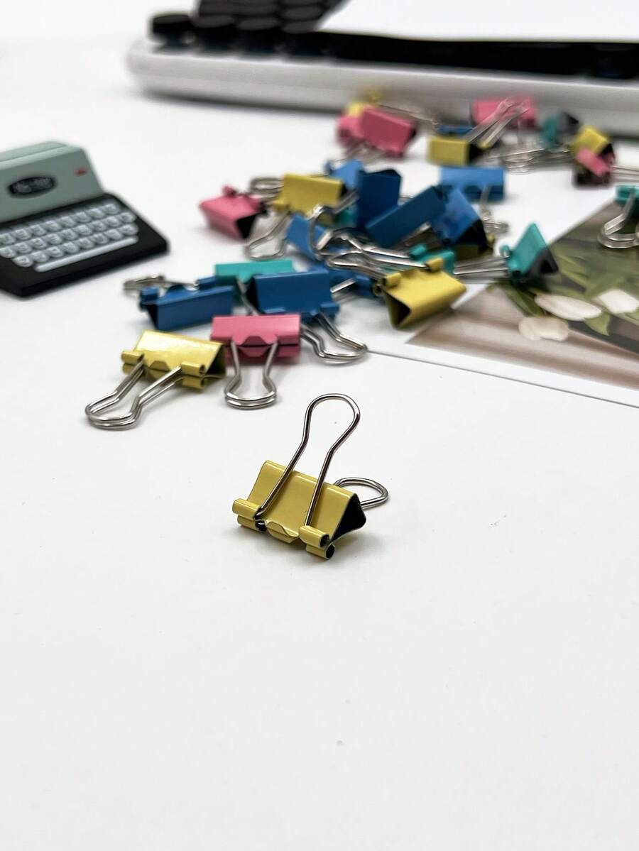1box Mixed Color Binder Clip | SHEIN USA
