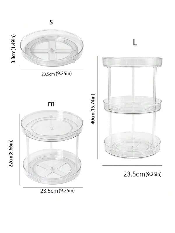 Transparent Rotating Multi-layer Desktop Cosmetic Storage Shelf ...