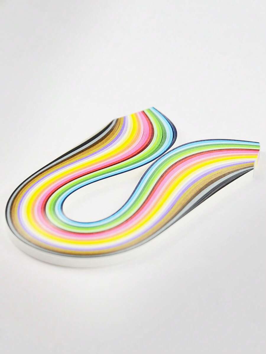 260pcs Mixed Color Decorative Paper Strips, Simple Foldable Multi ...