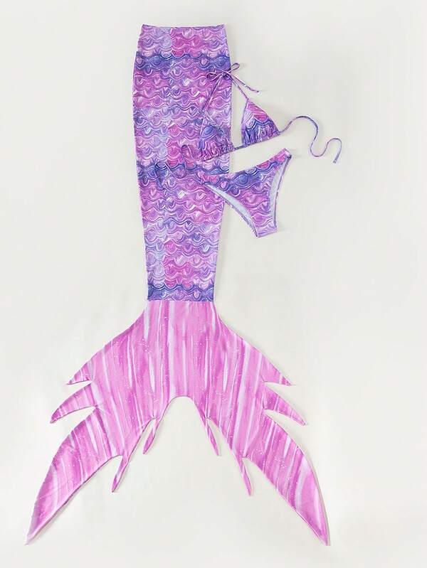 Fish Tail Design Bikini Swimsuit | SHEIN USA