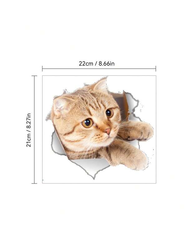 1pc Cat Cat Pattern Toilet Sticker, Modern PVC WC Pedestal Pan Cover ...