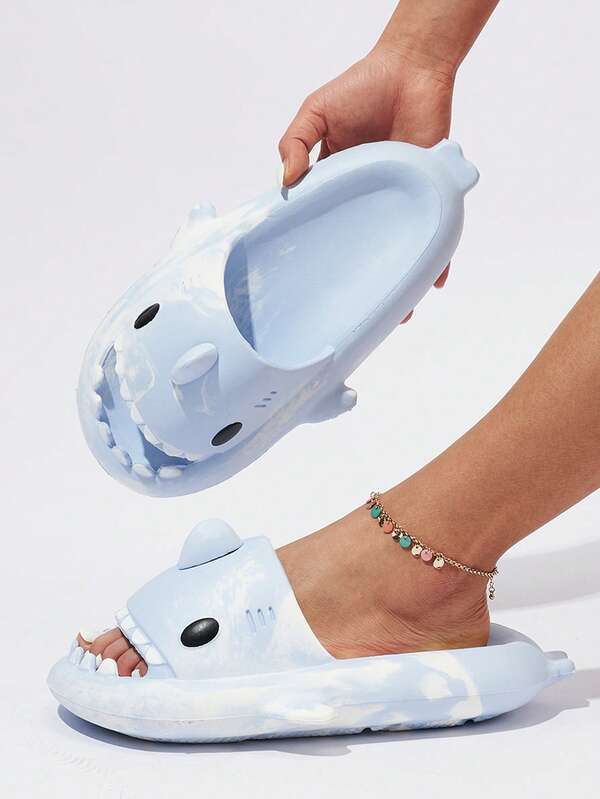 Women Cartoon Shark Design Slides, Fashion Summer EVA Slides | SHEIN USA