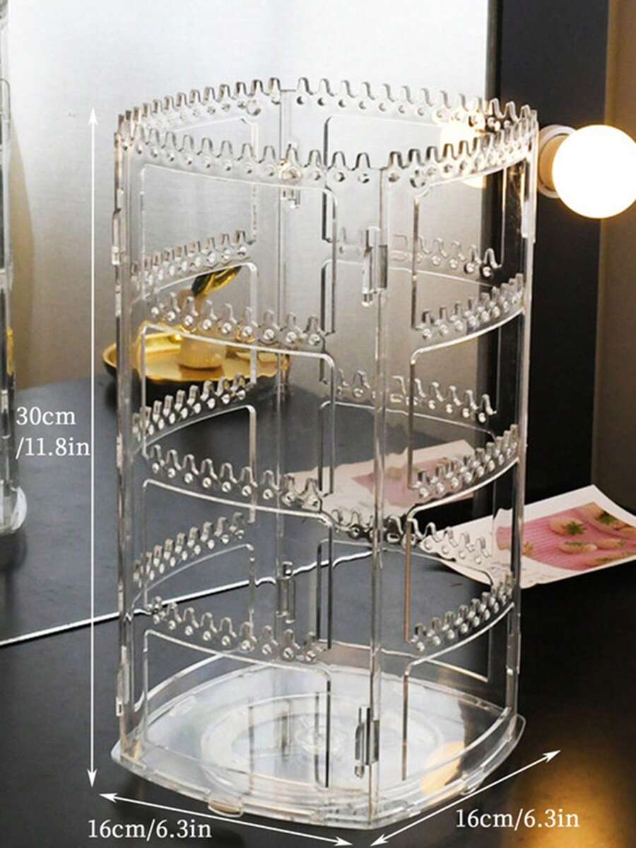 1pc Simple Style Rotating Jewelry Display Stand For Earrings & Ear ...