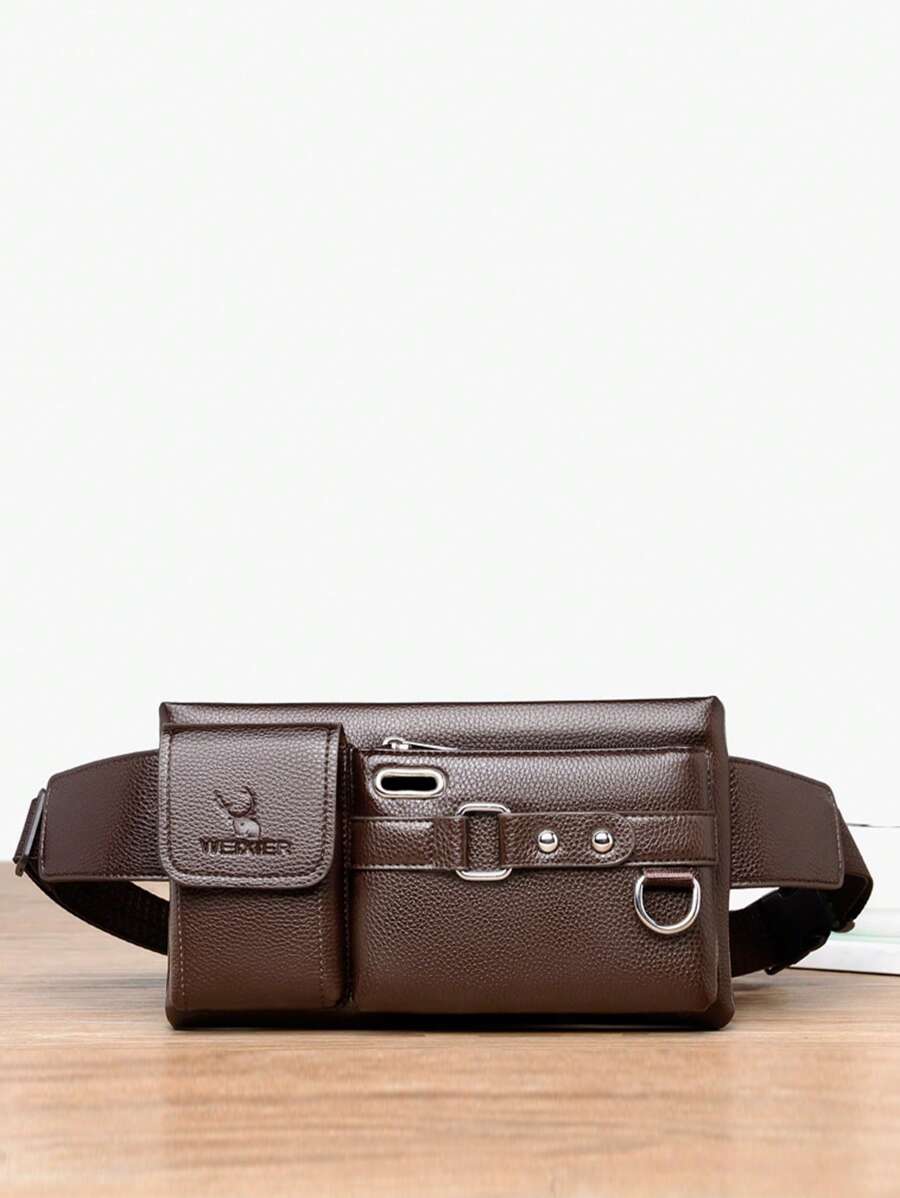 Men's Waist Bag Pu Male Fanny Pack Shoulder Sling Purse Phone Hip Sack ...