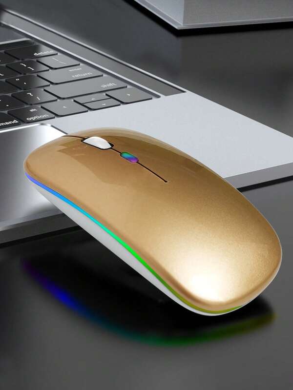 1 ratón inalámbrico de plástico de colores mezclados, ratón para juegos ...