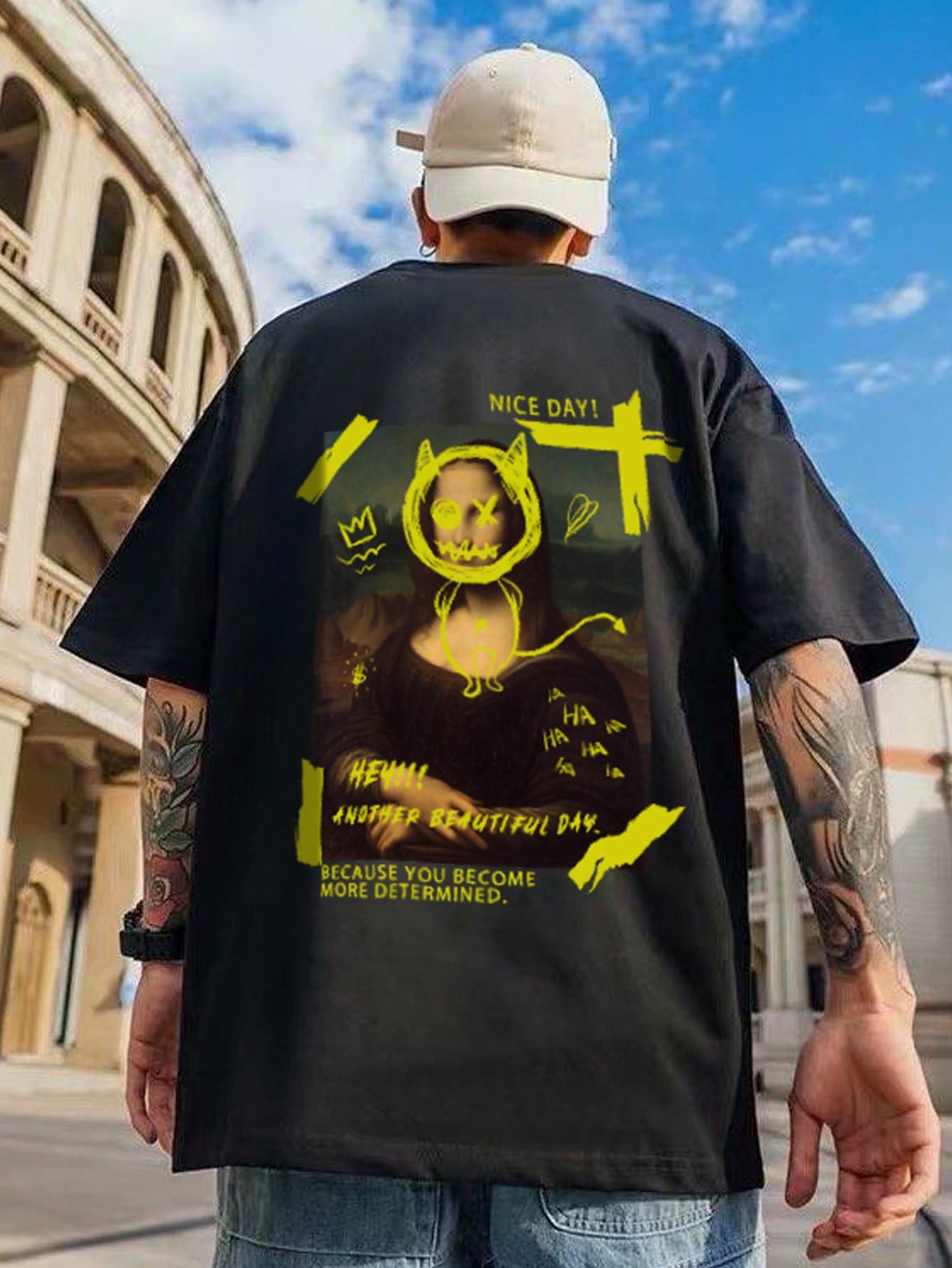 Manfinity EMRG Men Mona Lisa And Slogan Graphic Tee | SHEIN USA