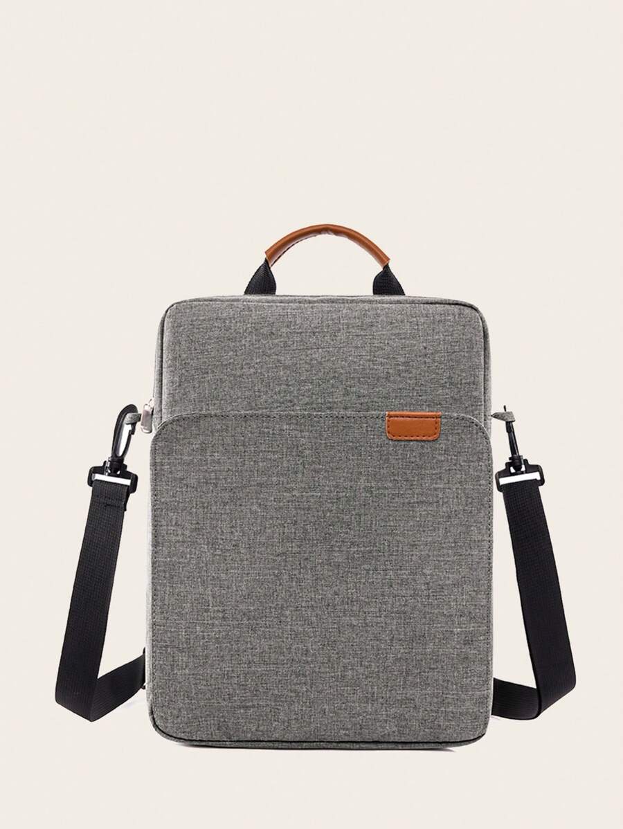 Patch Decor Laptop Bag Gray For Business Design Computer Bags Laptop ...