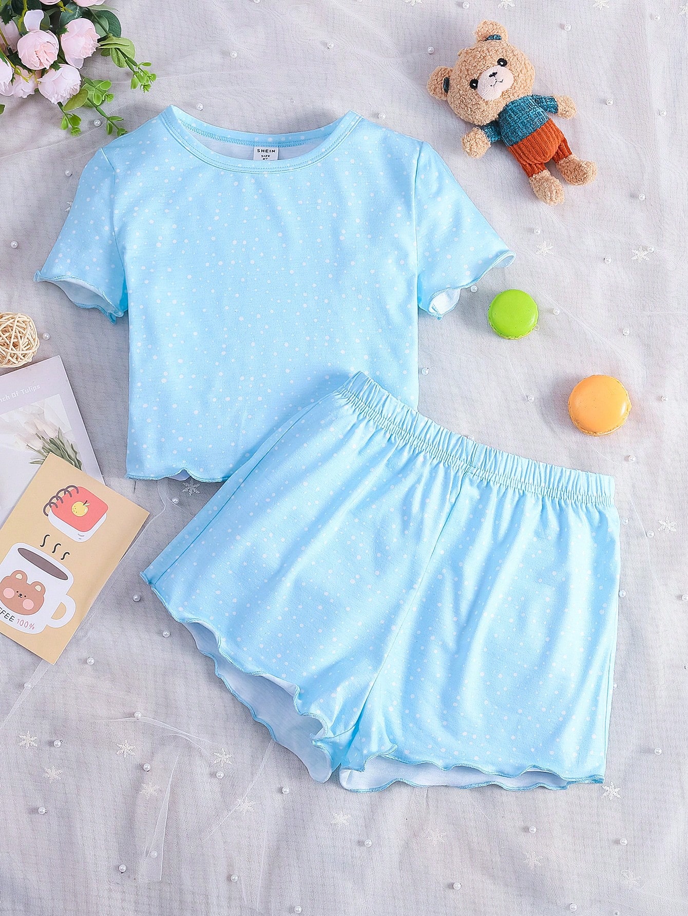 SHEIN Set De Pijama Para Chicas Preadolescentes Con Estampado De ...