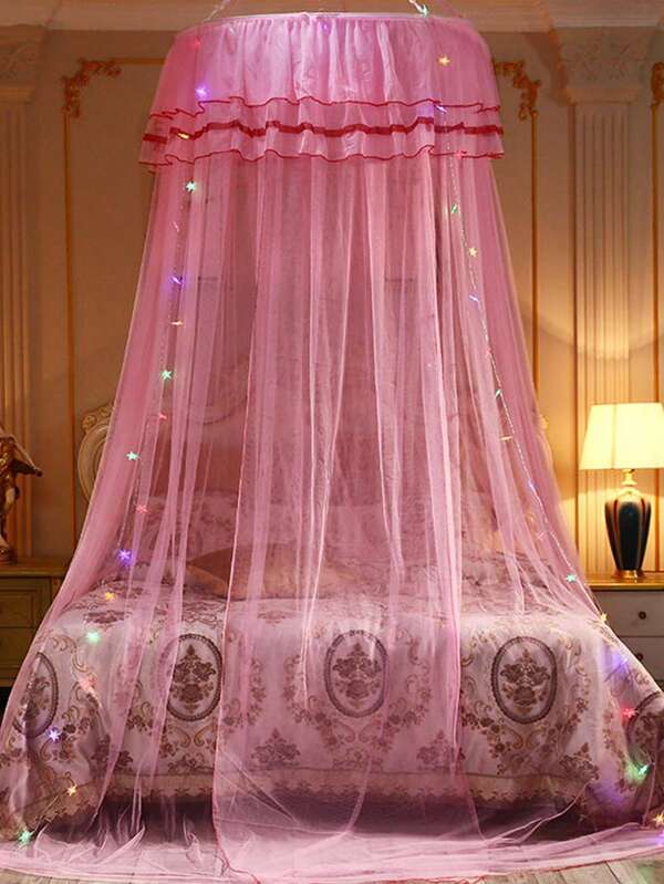 1pc Pink Mosquito Net, Summer Elegant Dome Net Canopy, For Girls ...