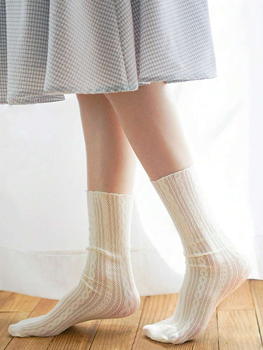 Hollow Out Crew Socks | SHEIN USA