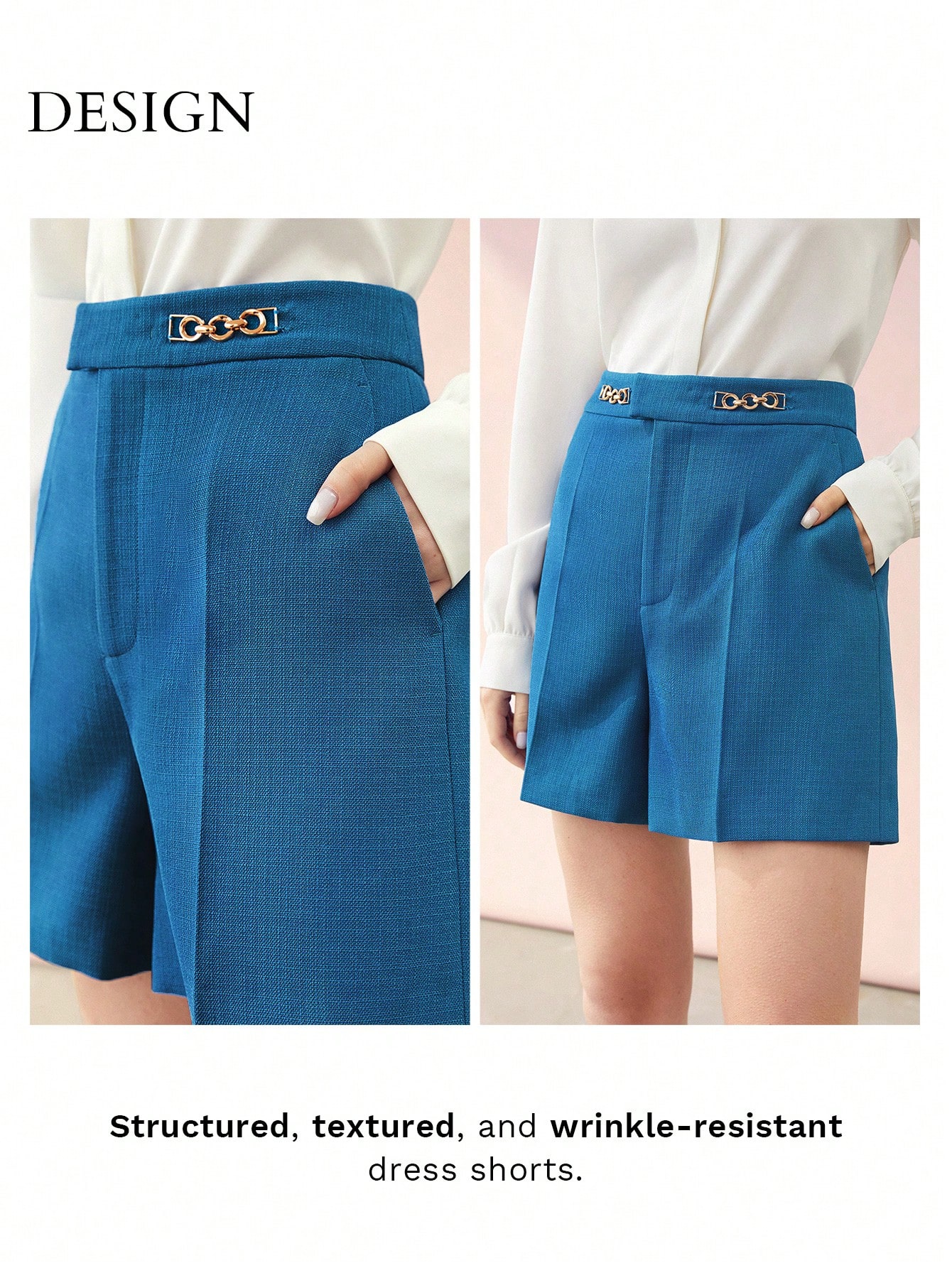 MOTF PREMIUM CHAIN DETAIL DRESS SHORTS | SHEIN USA