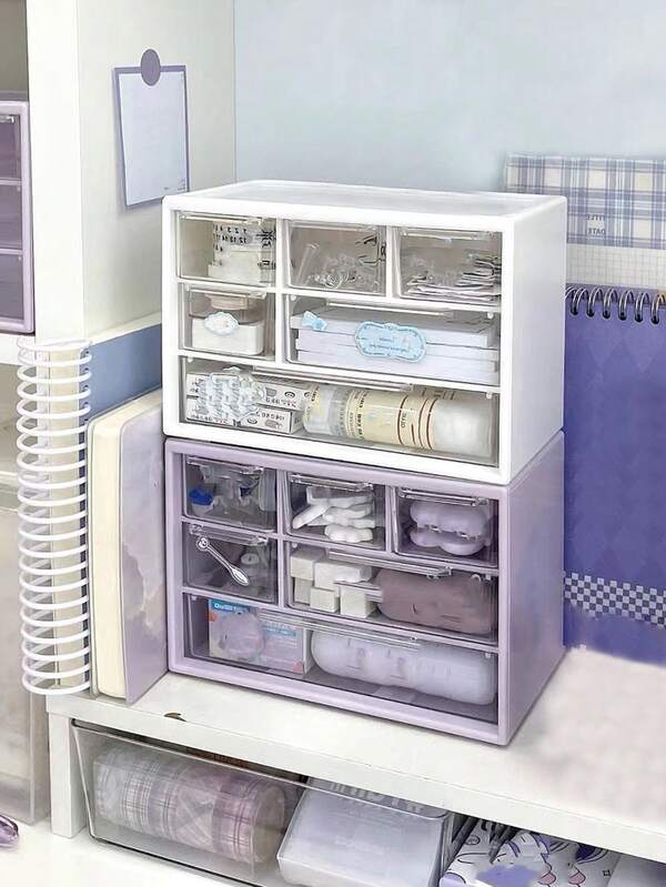 1pc Plastic Storage Box, Minimalist Plain Storage Box For Home | SHEIN UK