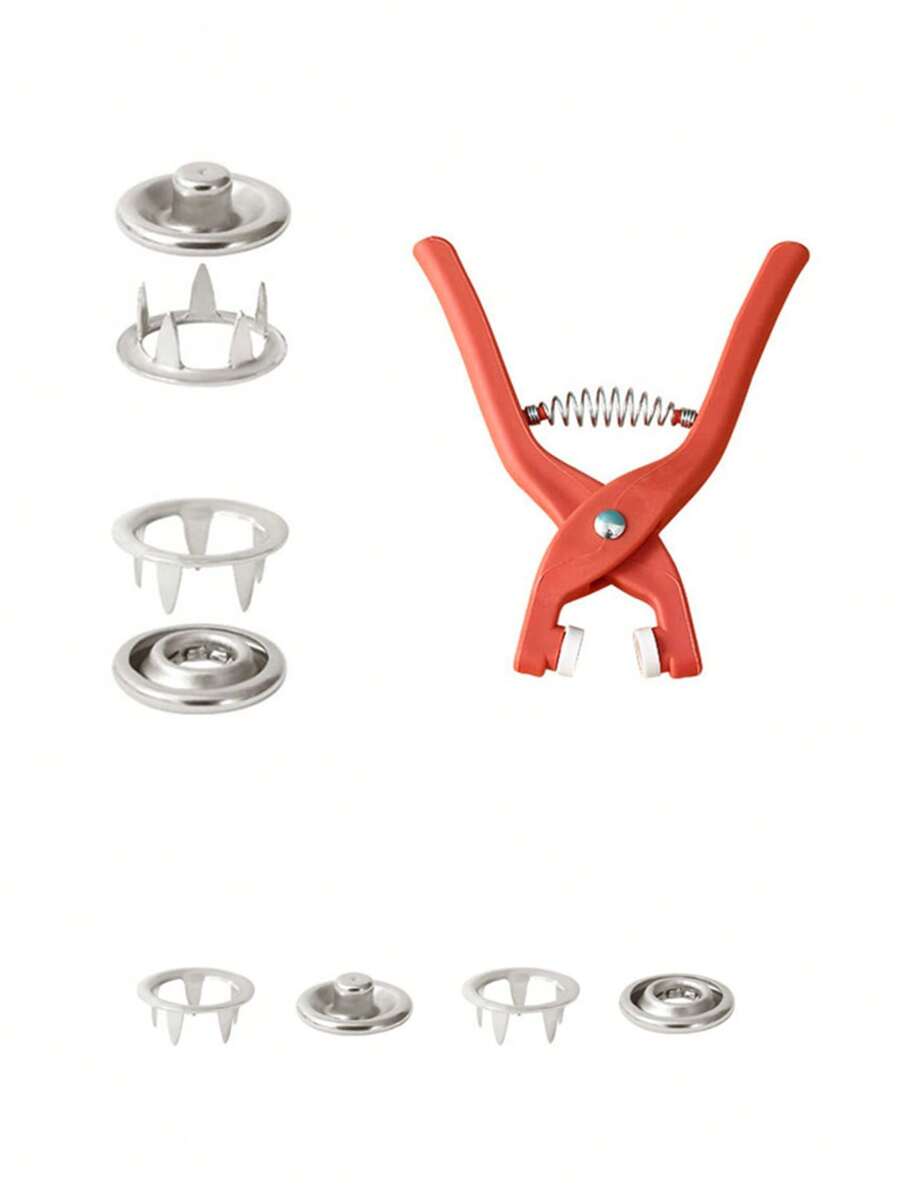 Five-Prong Snap Fastener Installation Tool (With Approx. 40 Sets Of ...