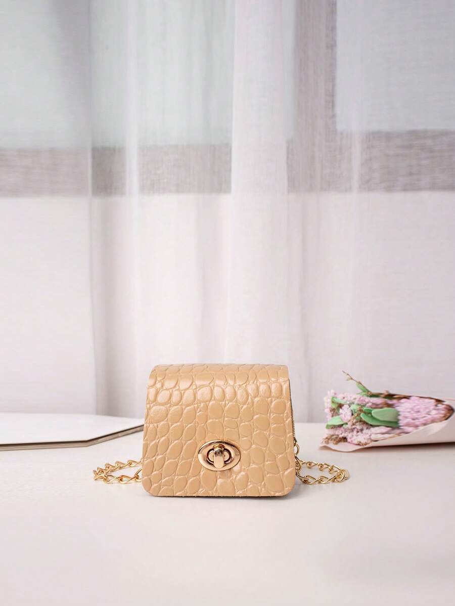 Mini Square Bag Crocodile Embossed Flap Chain Strap | SHEIN USA