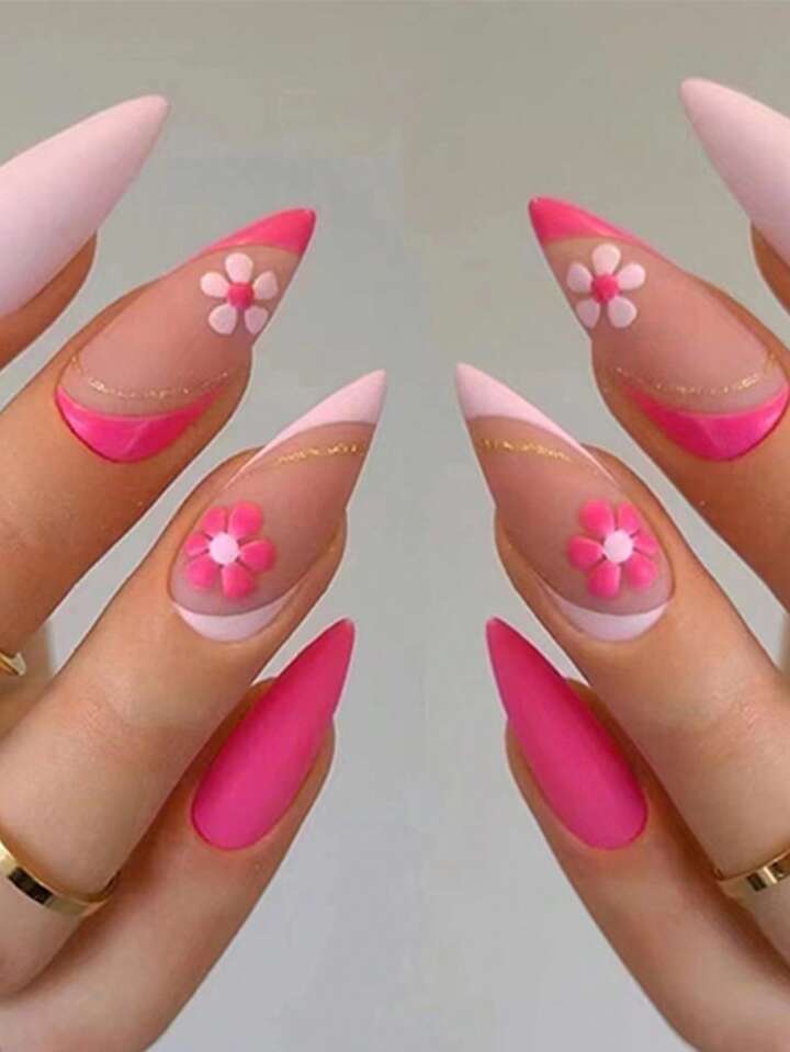 Light Pink Stiletto Nails