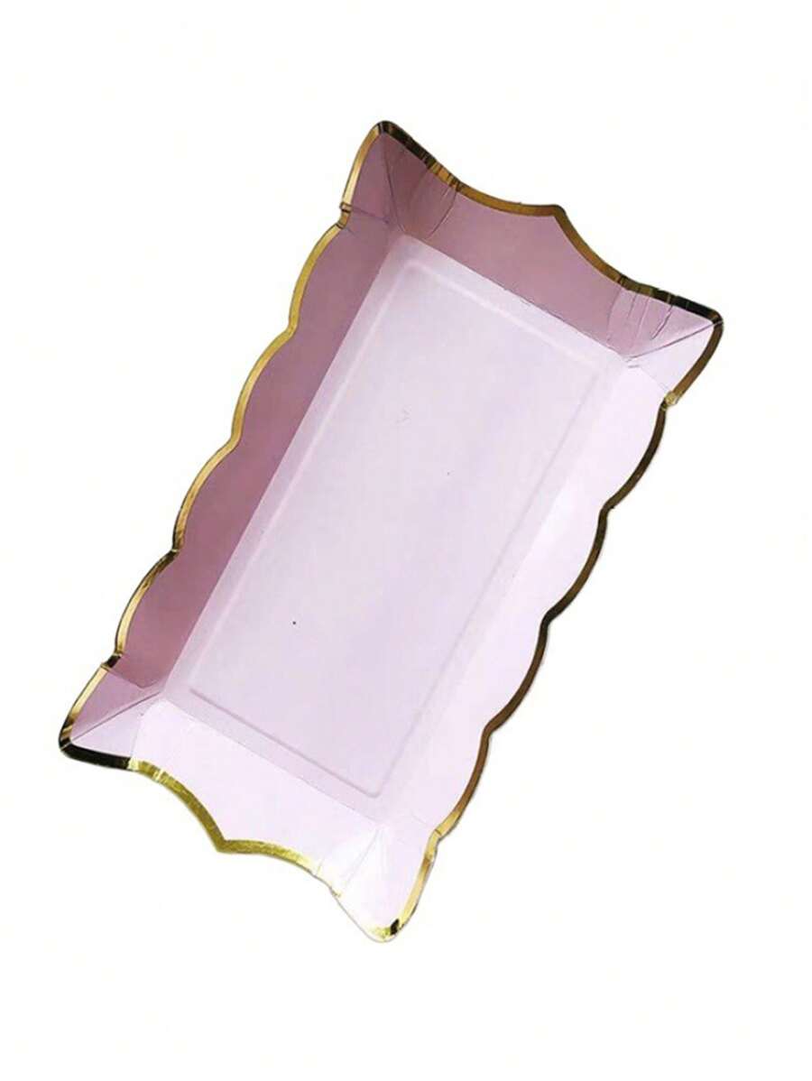 7pcs Disposable Rectangular Paper Plate Set For Fruit, Cake, Bbq ...