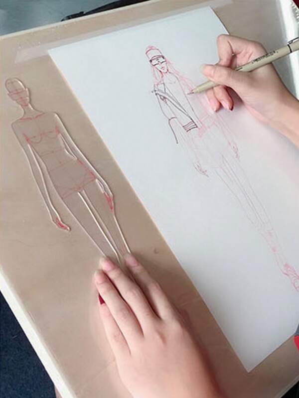 3pcs Body Design Clear Plastic Fashion Design Ruler, Illustrator ...