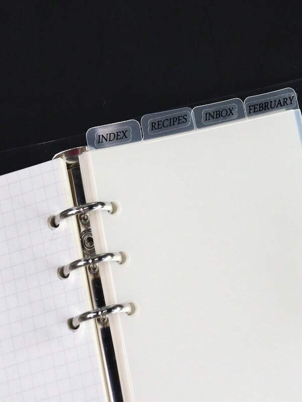 4pcs Solid Binder Divider, Basics Waterproof Binder Tab Notebook ...