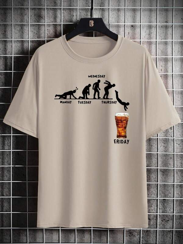 Manfinity Homme Men Letter And Figure Graphic Tee Shein Usa