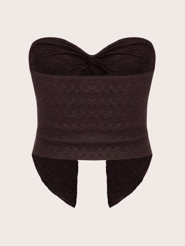 SHEIN ICON Twist Split Hem Tube Top | SHEIN