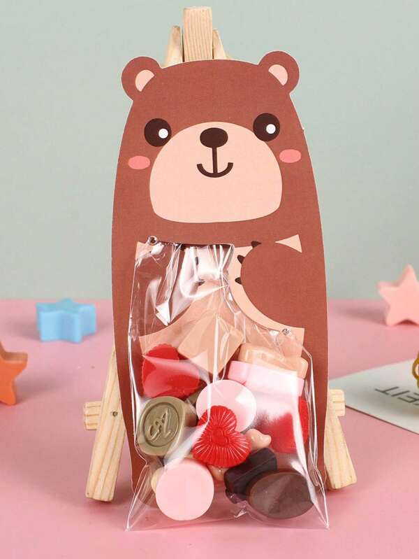 10pcs/set Paper Candy Bag, Cartoon Animal Design Candy Packaging Bag ...