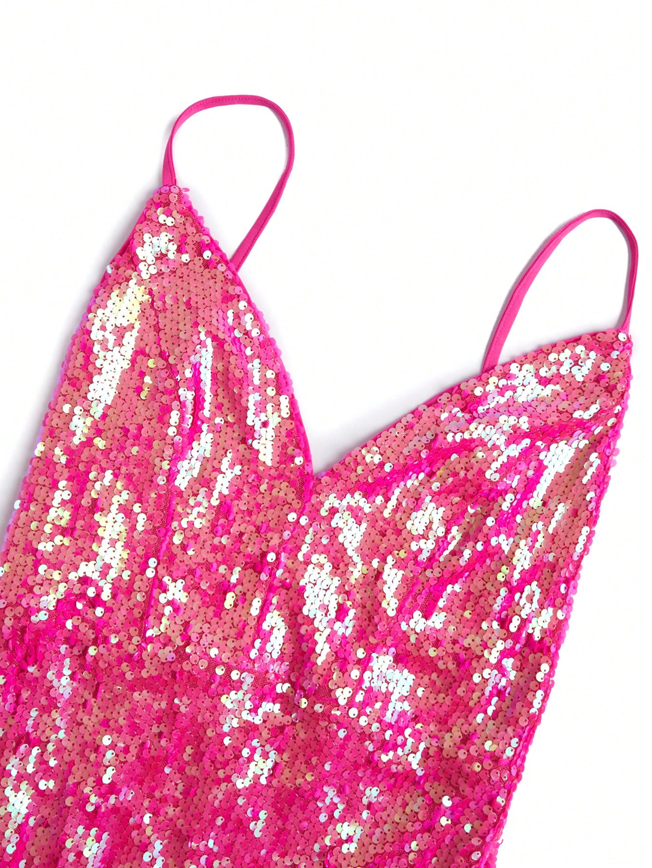 Backless Mermaid Hem Sequin Cami Dress | SHEIN USA