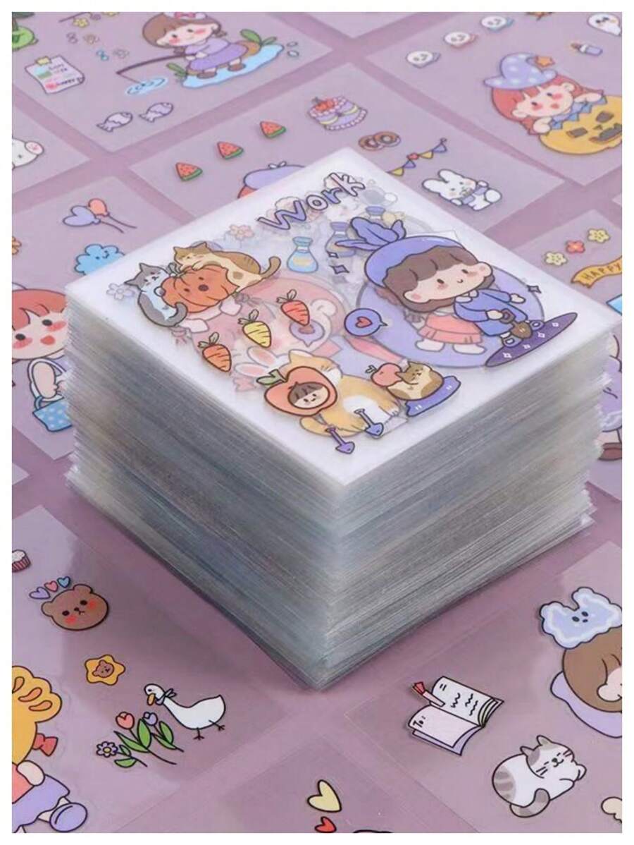 100pcs/pack Cartoon Graphic Assorted Sticker, Cute Multi-purpose ...