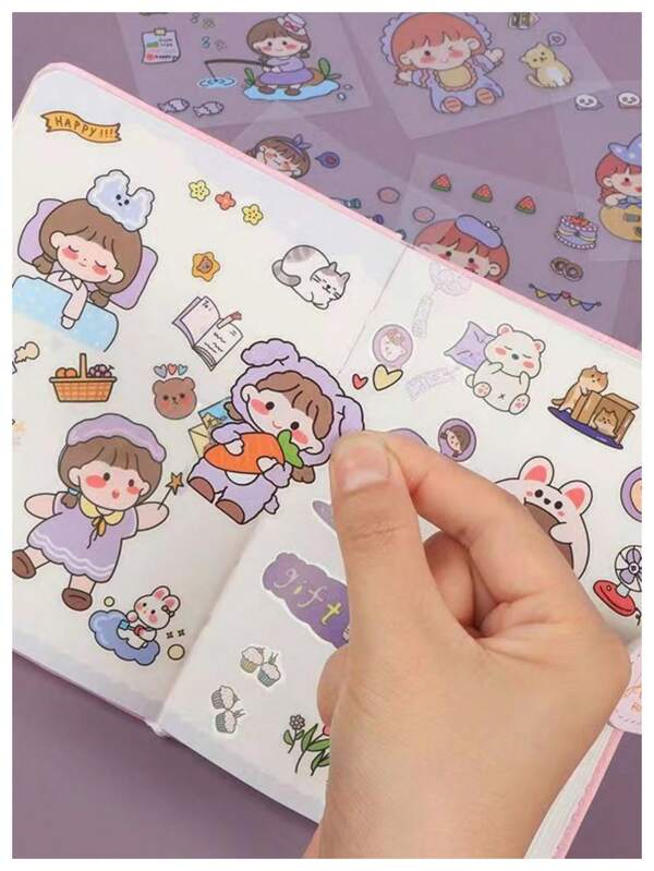 100pcs/pack Cartoon Graphic Assorted Sticker, Cute Multi-purpose ...