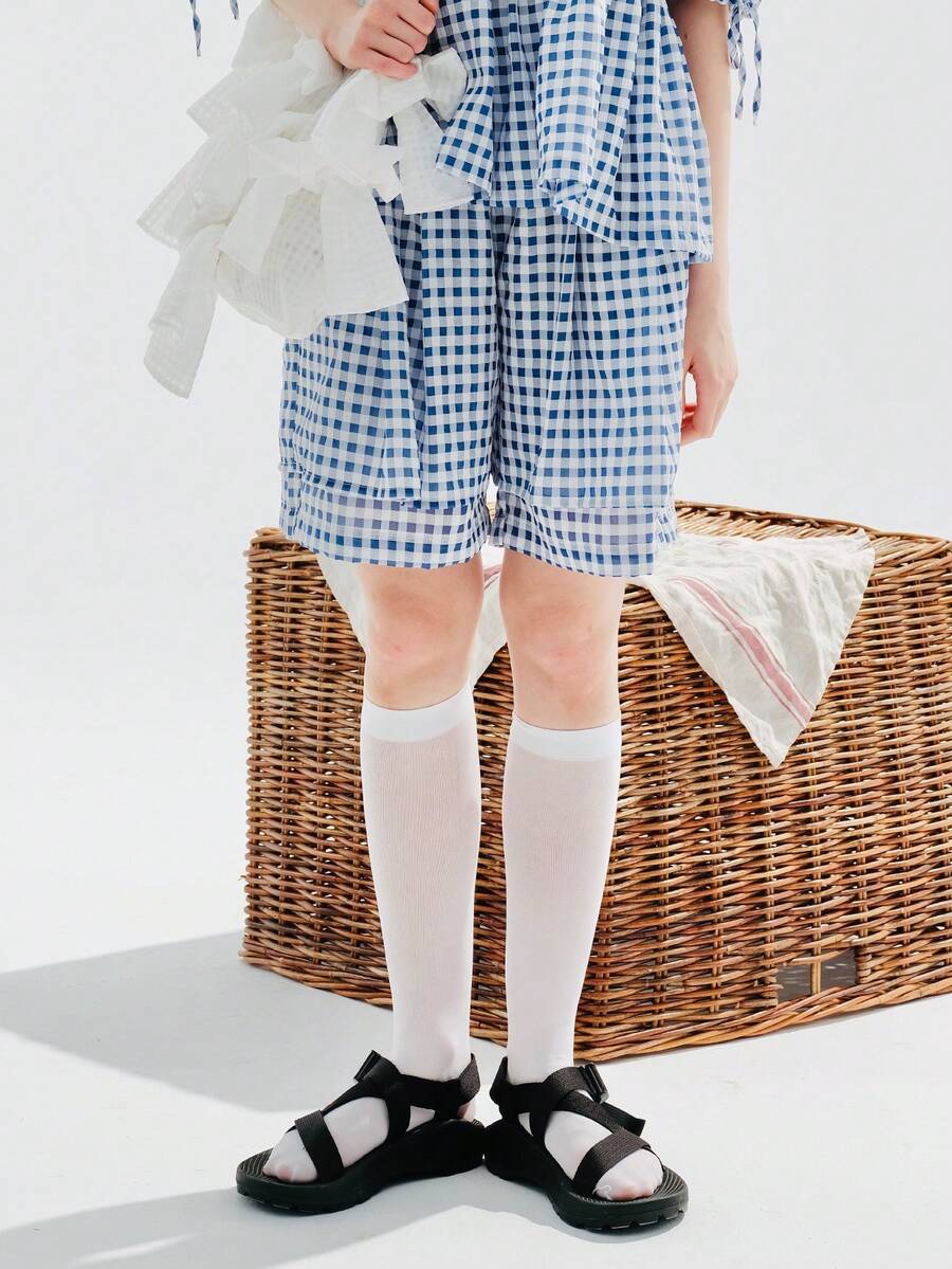 Gingham Print Shorts | SHEIN USA