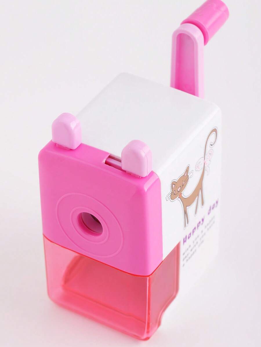 1pc Cartoon Cat Pattern Manual Pencil Sharpener, Cute Portable Basics ...