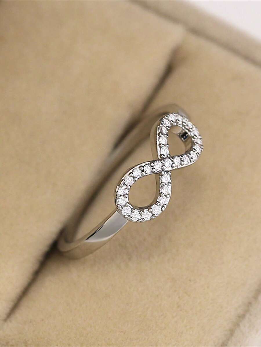 Cubic Zirconia Infinity Decor Ring | SHEIN USA