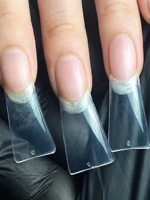 Get Glamorous with 500pcs Duck Flare Finger False Nail Tip Half Cover ...