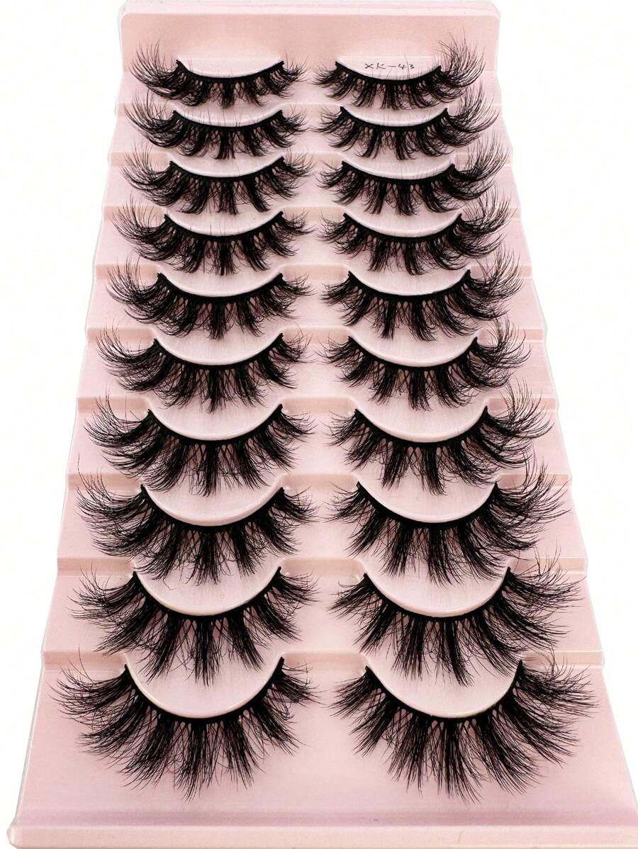 10pairs 3d Faux Mink Lashes, Natural, Thick, Dramatic, Fluffy, Extended ...