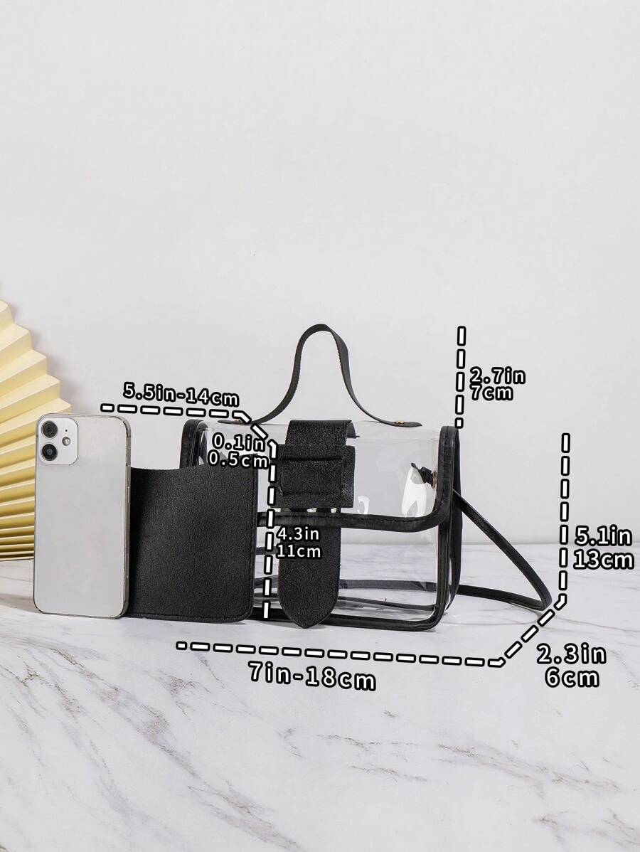 Fashionable Transparent Small Shoulder Bag With Chain Strap ,Trendy ...
