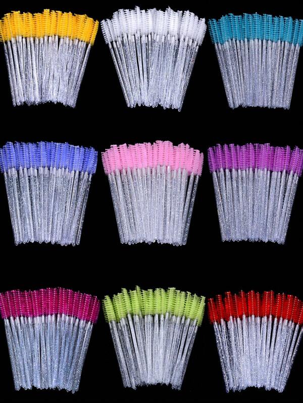 50pcs Crystal Eyelash Extension Brushes Disposable Lash Mascara Wands ...