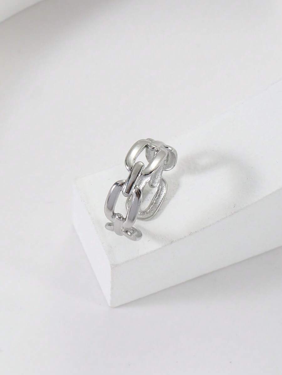 1pc Stainless Steel Wrap Around Chain Men's Ring, Minimalist And Trendy ...