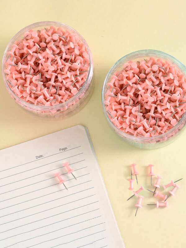 80pcs Pink Push Pin, Simple Multi-purpose Drawing Pin For Office ...