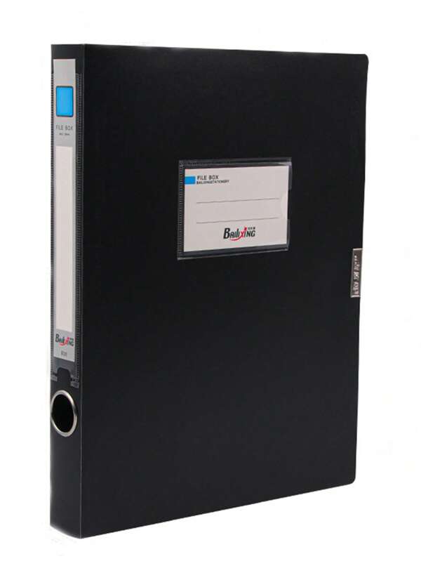 1pc Black Expanding File Folder, Simple Multi-purpose Expandable Filing ...