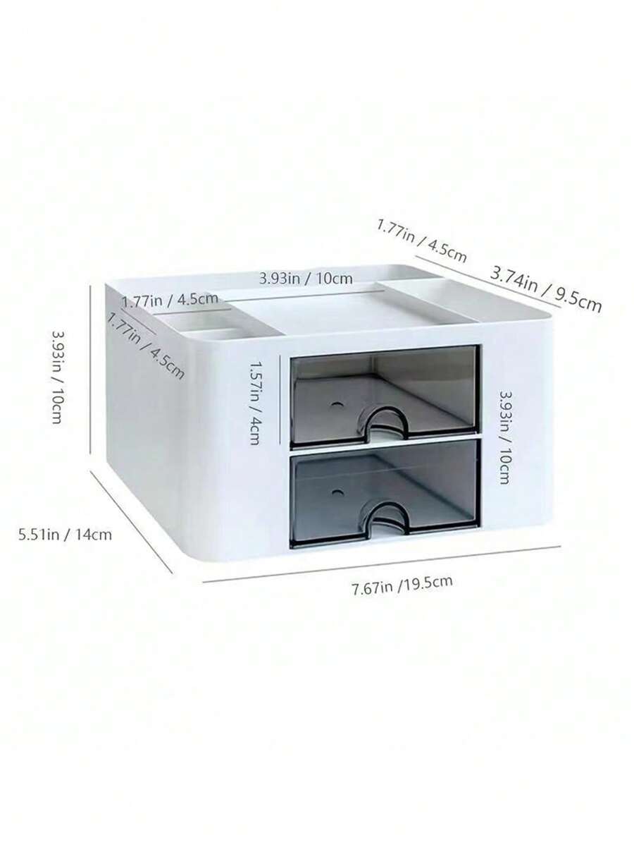 1pc Two Tone Stationery Storage Box, Creative Multi-purpose Desk Holder ...