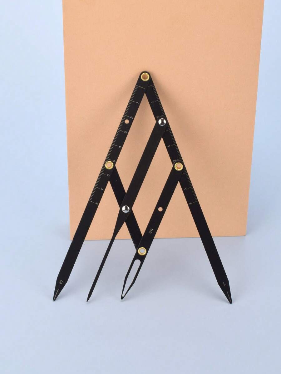 1pc Removable Black Stainless Steel Triangle Ruler (with Pointer) For ...