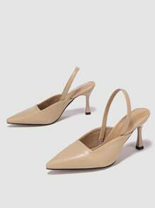 Spring/Summer Fashion Pointed Toe Low Vamp Fine High-Heeled PU Leather ...